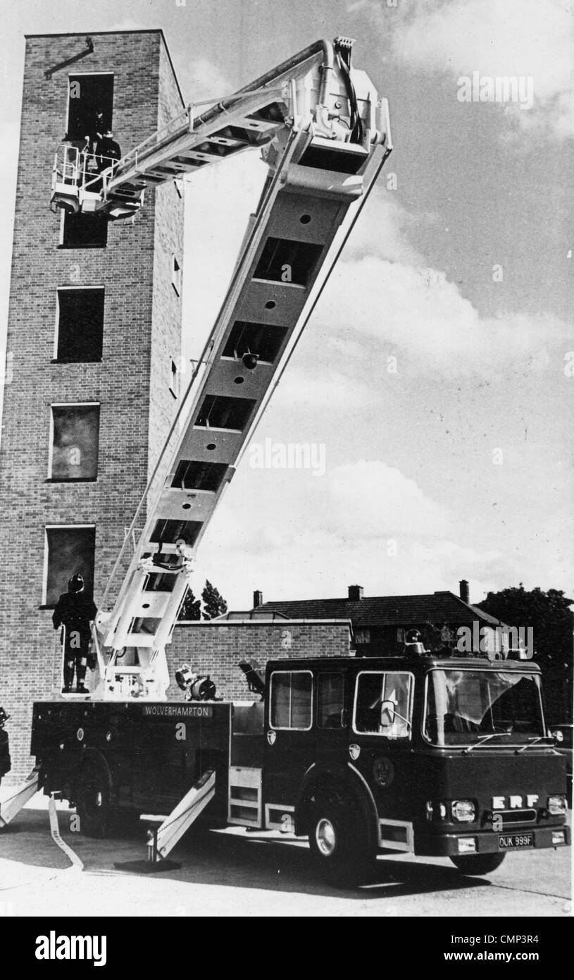 Crew Training, Wolverhampton Fire Brigade, Mid 20th cent. A fire engine ...