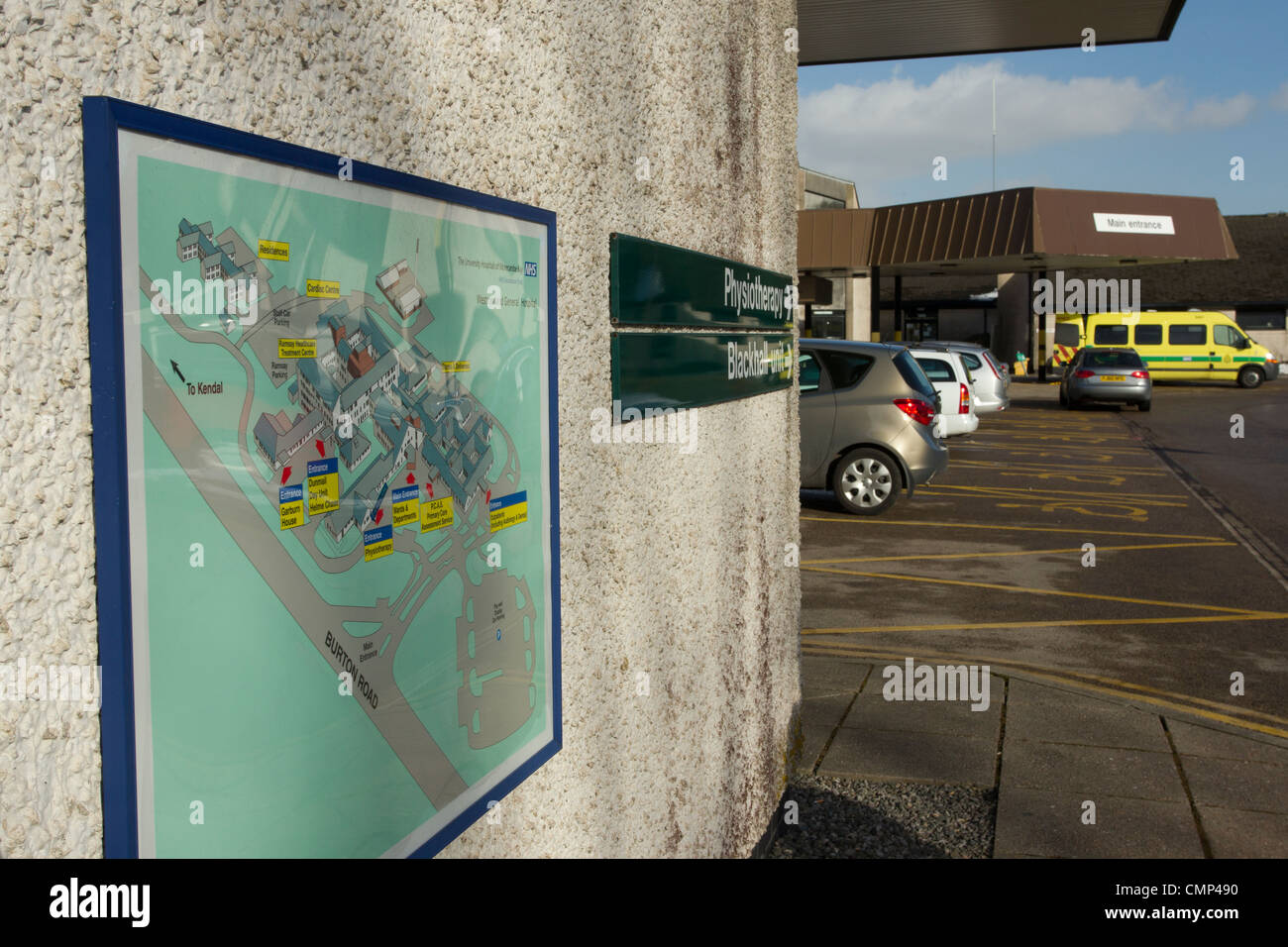 Westmorland General Hospital Kendal map and sign University Hospitals ...