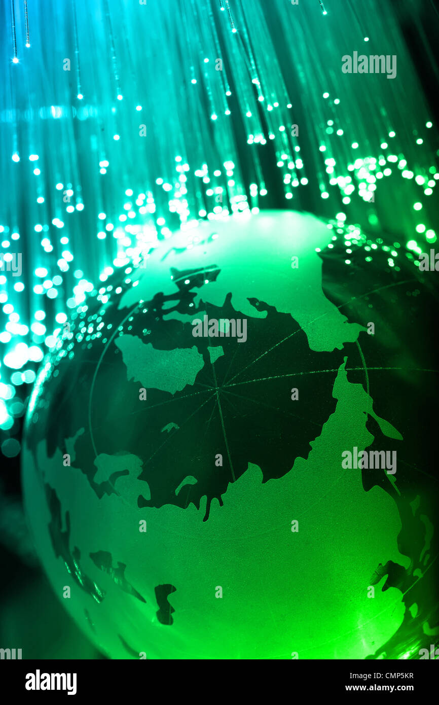 Fiber optics background with lots of light spots Stock Photo - Alamy
