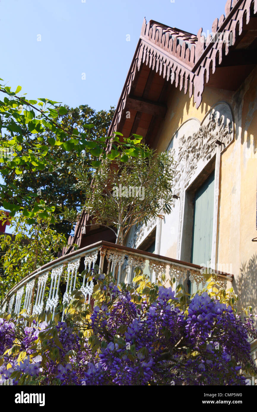 House balcony with trees Stock Photo - Alamy