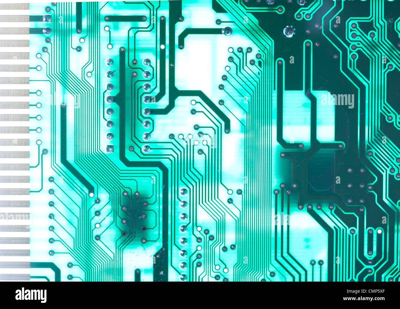 Electronics technology background in green Stock Photo - Alamy