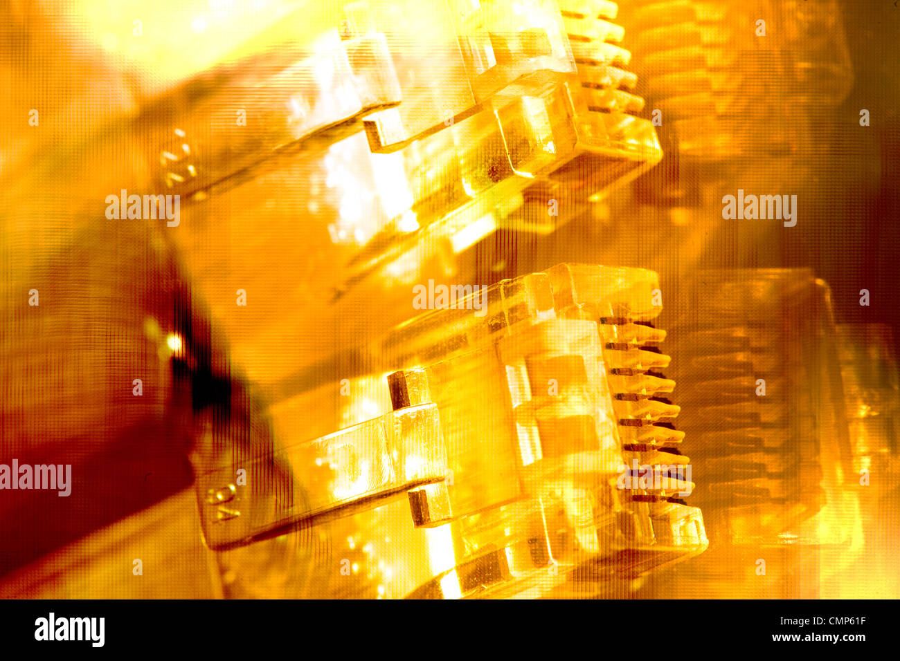 Ethernet cables and blurred background Stock Photo - Alamy