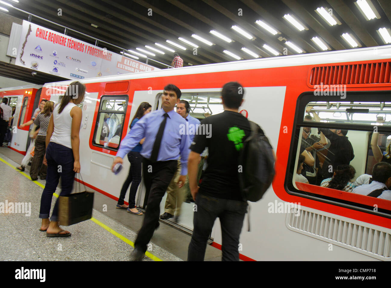 Santiago Chile,Providencia,Metro,subway,train,train,Baquadano Station ...