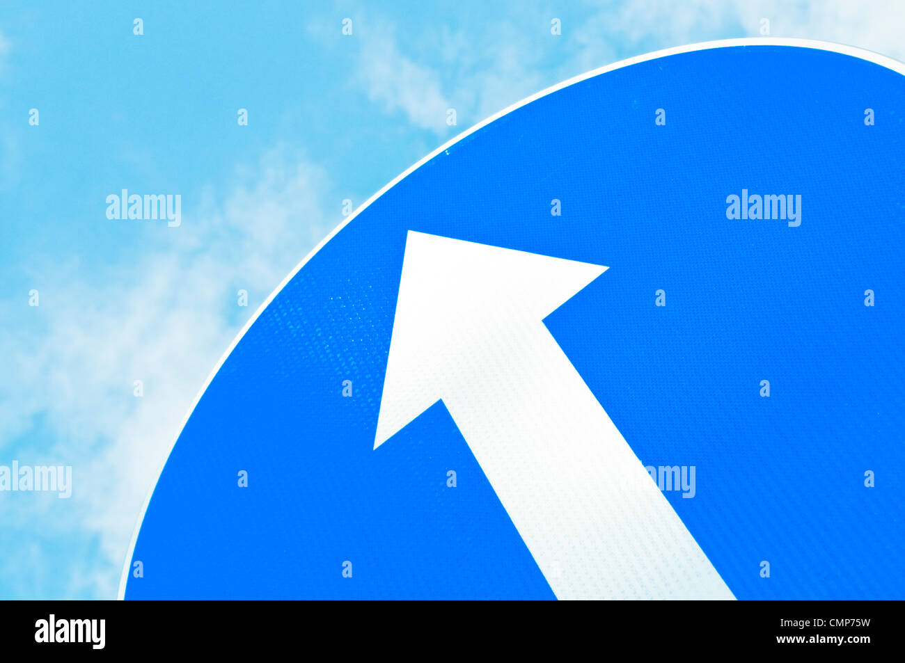 Street sign -arrow pointing up Stock Photo - Alamy
