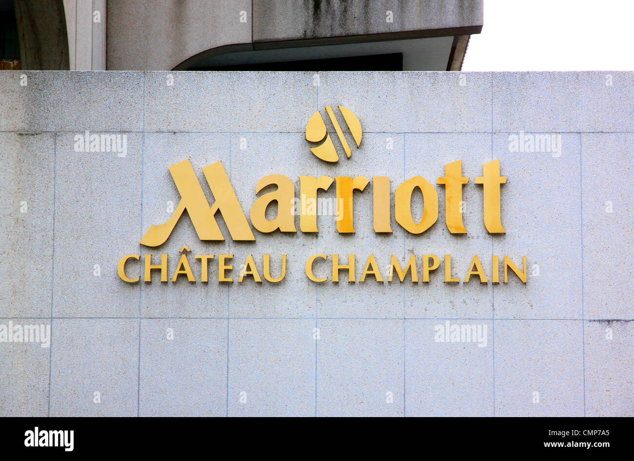 A Marriott sign in Montreal Stock Photo - Alamy