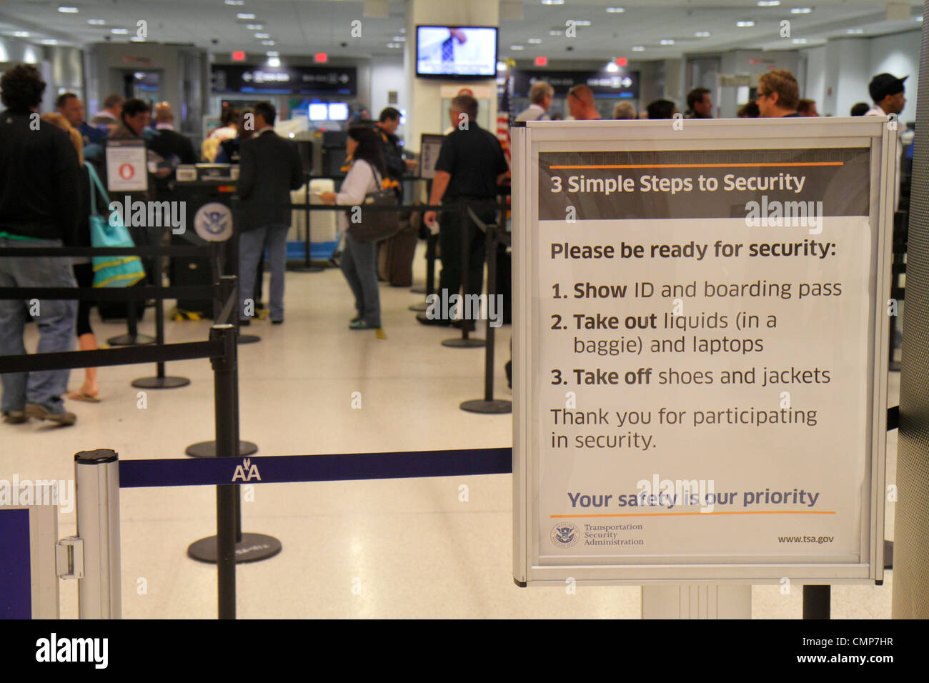Airport Security Checkpoint Sign