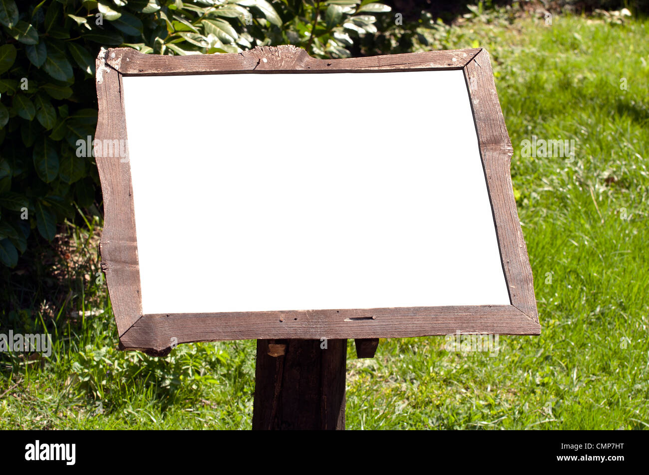 Empty notice board in natire Stock Photo - Alamy