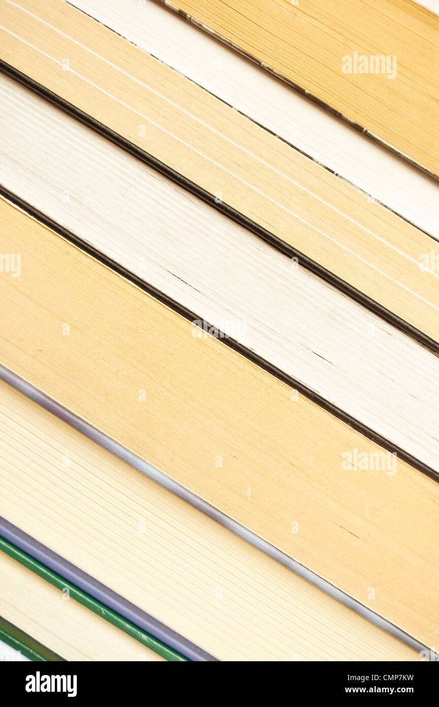 Stack of books - macro shot Stock Photo - Alamy
