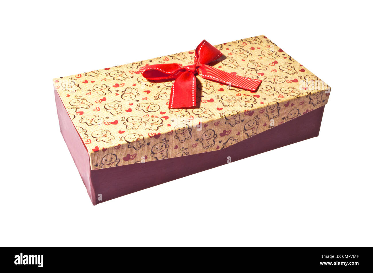Christmas gift box isolated on white background Stock Photo - Alamy