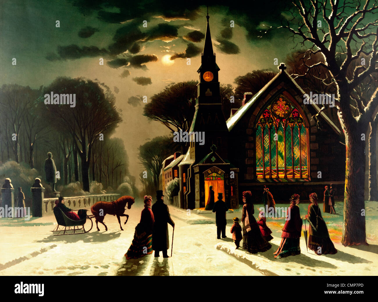 Night church service hi-res stock photography and images - Alamy