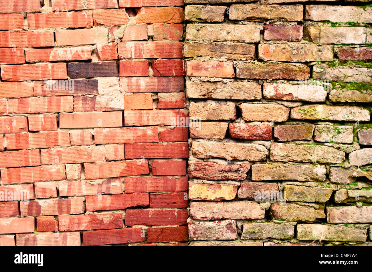 Two brick walls Stock Photo - Alamy
