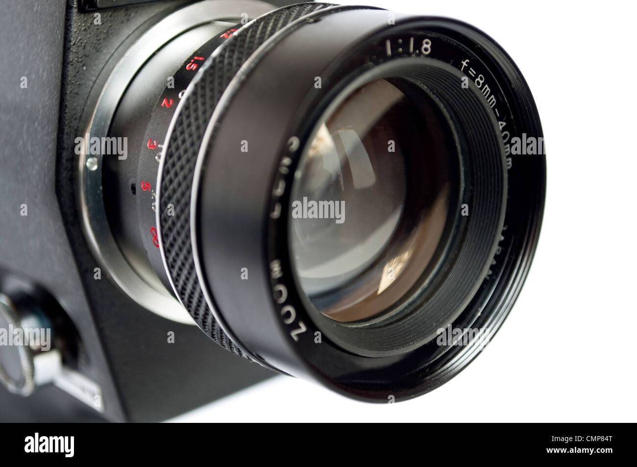 Camera lens isolated on white background Stock Photo - Alamy