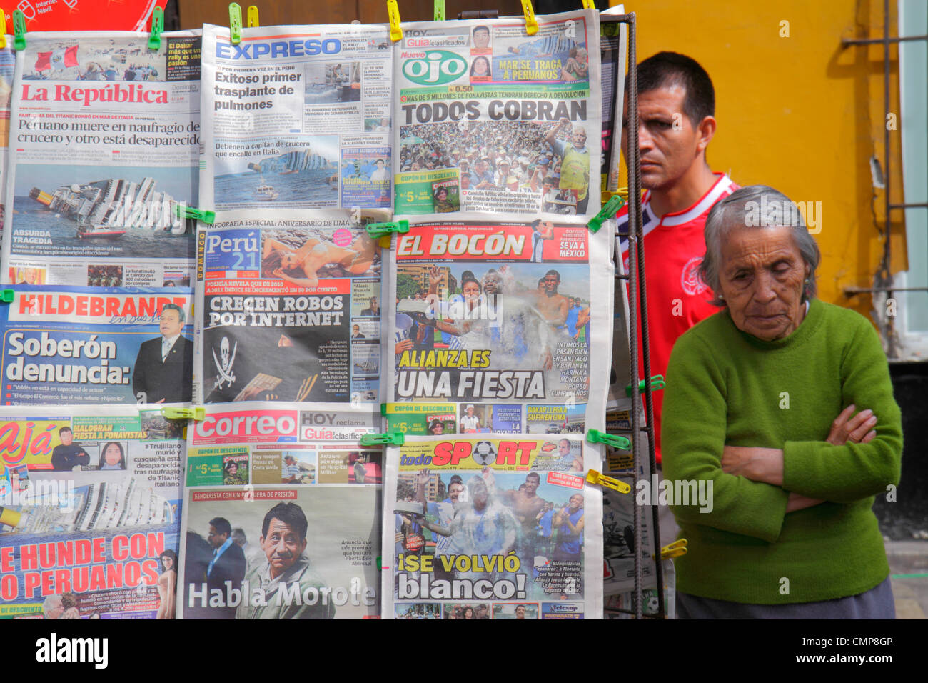 Lima Peru,Barranco District,Avenida Miguel Grau,newsstand newspaper ...