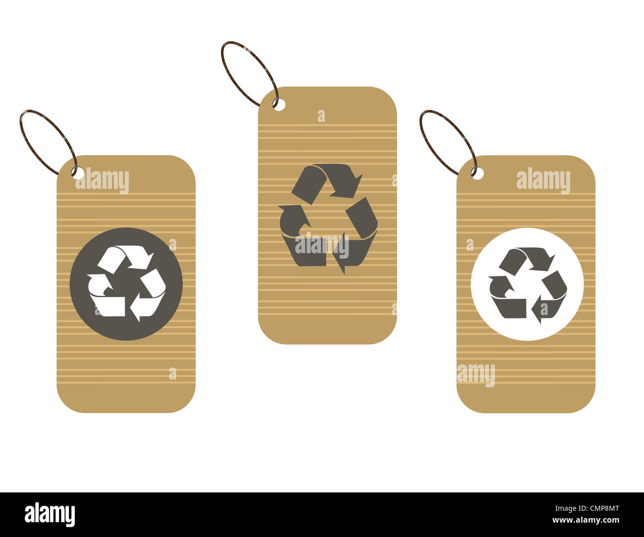 Recycle tags for environmental design Stock Photo - Alamy