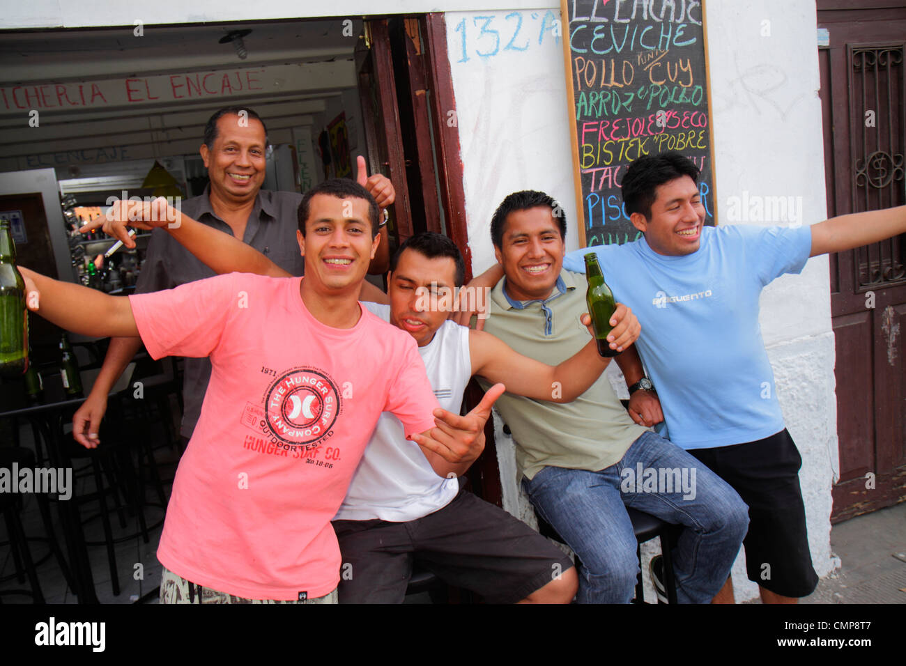 Lima Peru,Barranco District,Calle Rosello,street scene,bar bars lounge ...