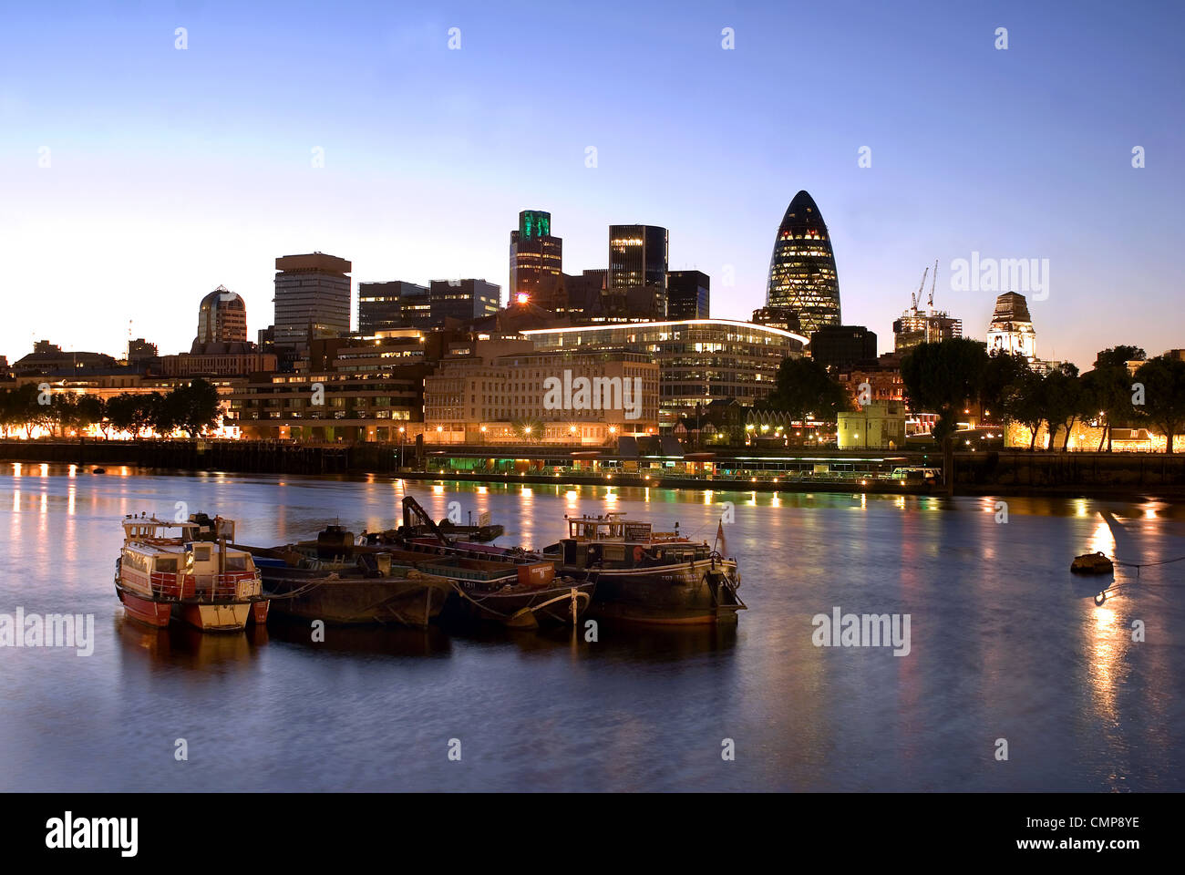 Thames view with offices buildings from Tower Bridge Stock Photo - Alamy