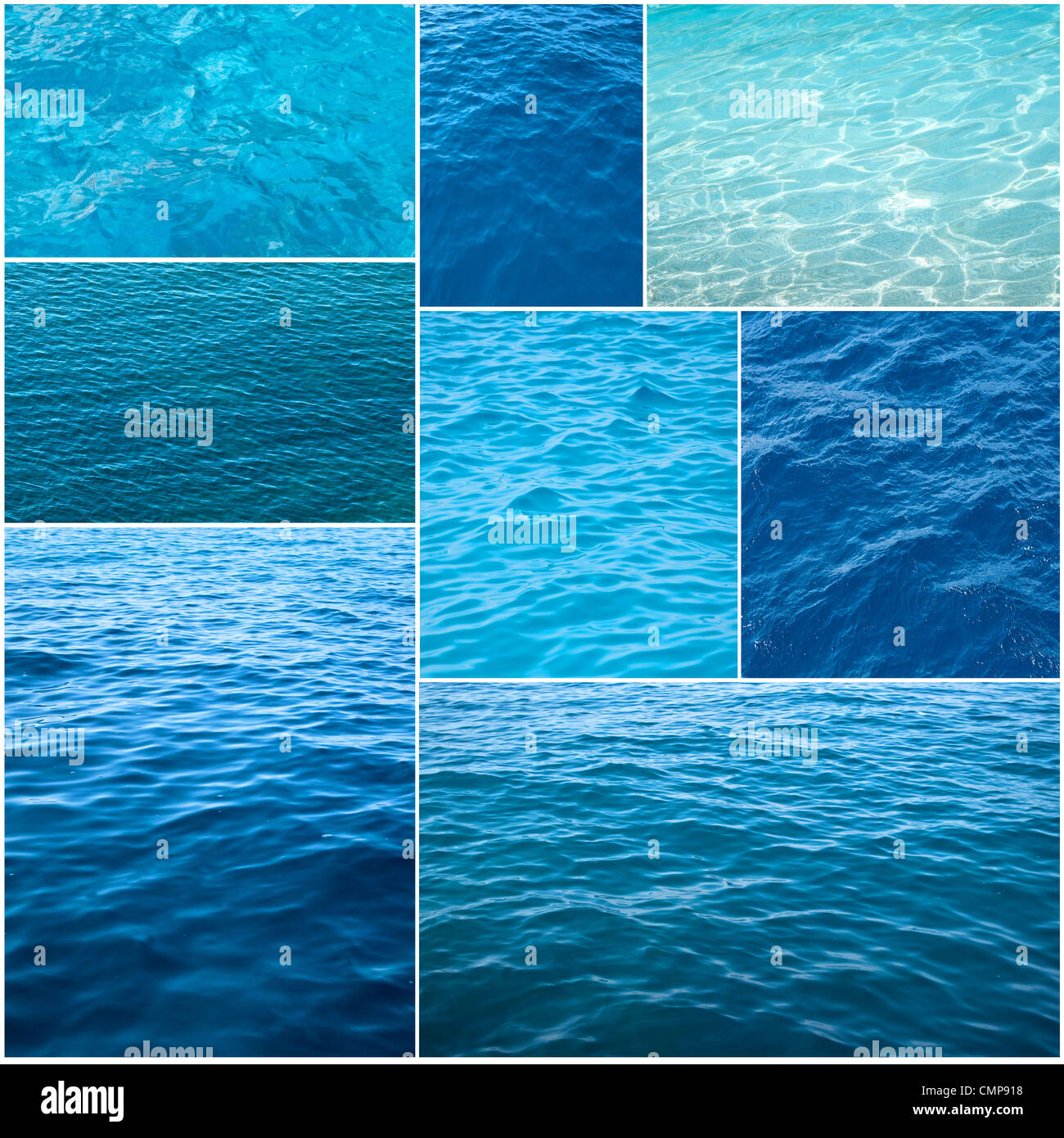 Water textures collage Stock Photo - Alamy