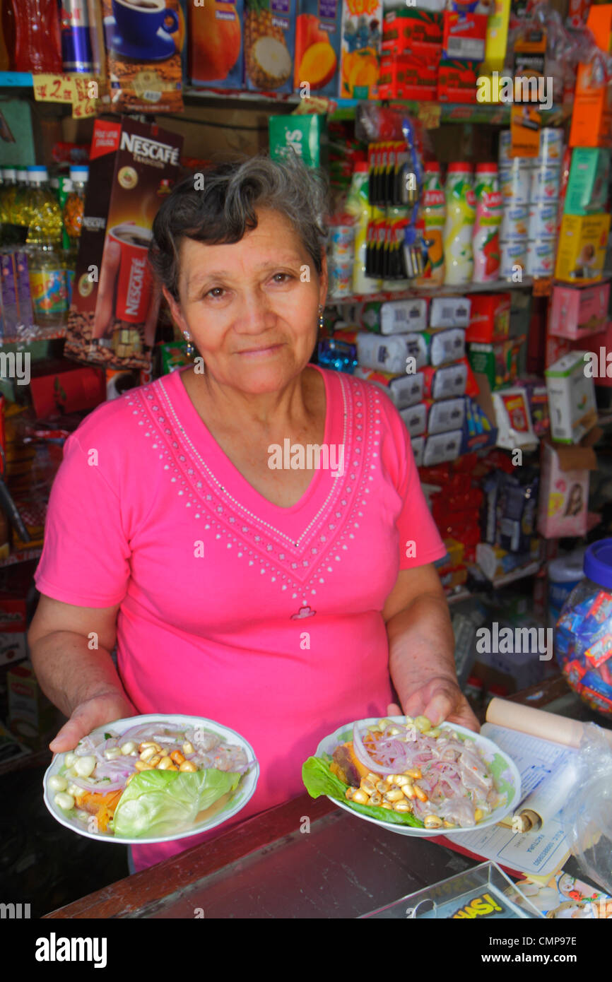 Ceviche peru market stall hi-res stock photography and images - Alamy