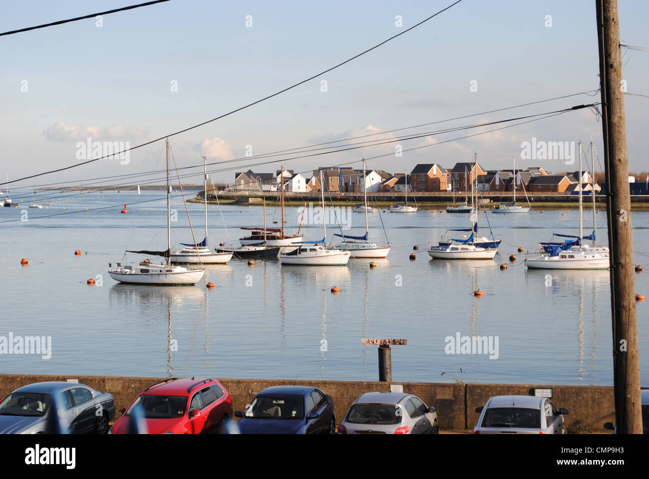 Lower Upnor Boats moored on the River Medway Stock Photo - Alamy