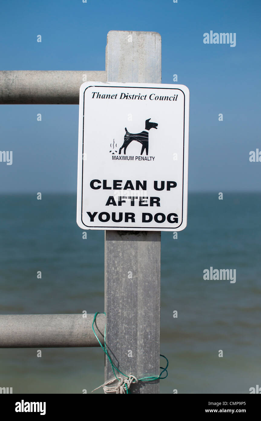 Sign 'Clean up After Your Dog' in a Public Area Stock Photo - Alamy