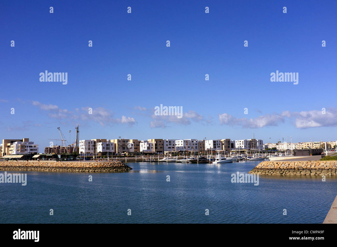 Looking into Marina Bouregreg situated in Salé on river Bou Regreg ...