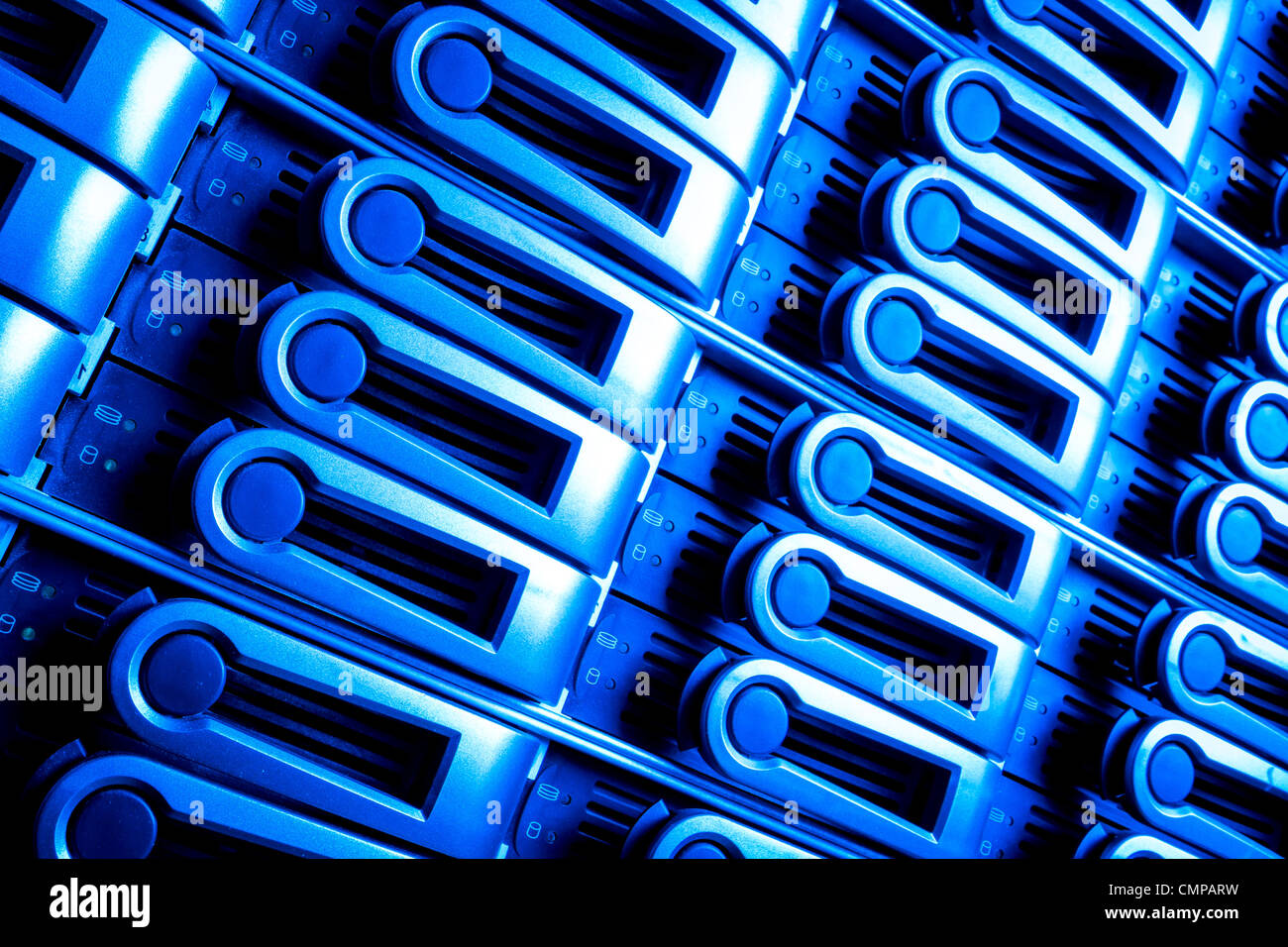 detail of data center with hard drives Stock Photo - Alamy
