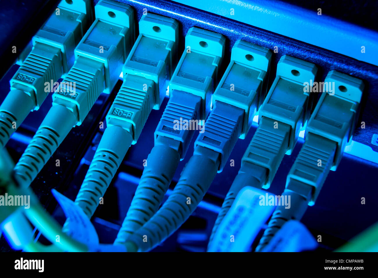 optic fiber hub as part of internet infrastructure Stock Photo - Alamy
