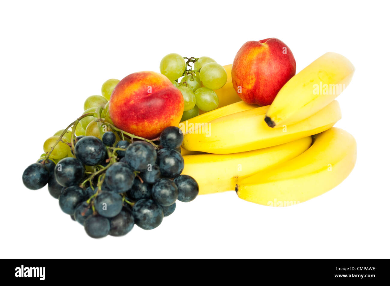 Group of fresh fruit isolated on white background Stock Photo - Alamy