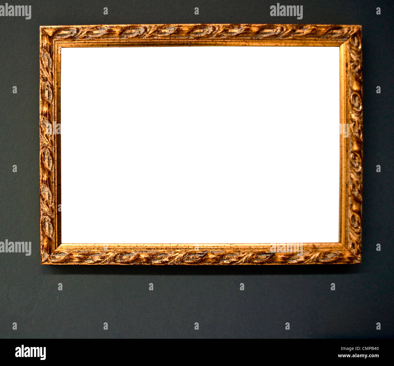 Simple golden frame isolated on hi-res stock photography and images - Alamy