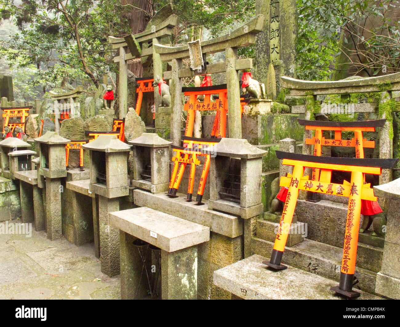 Many red small shrine Stock Photo - Alamy