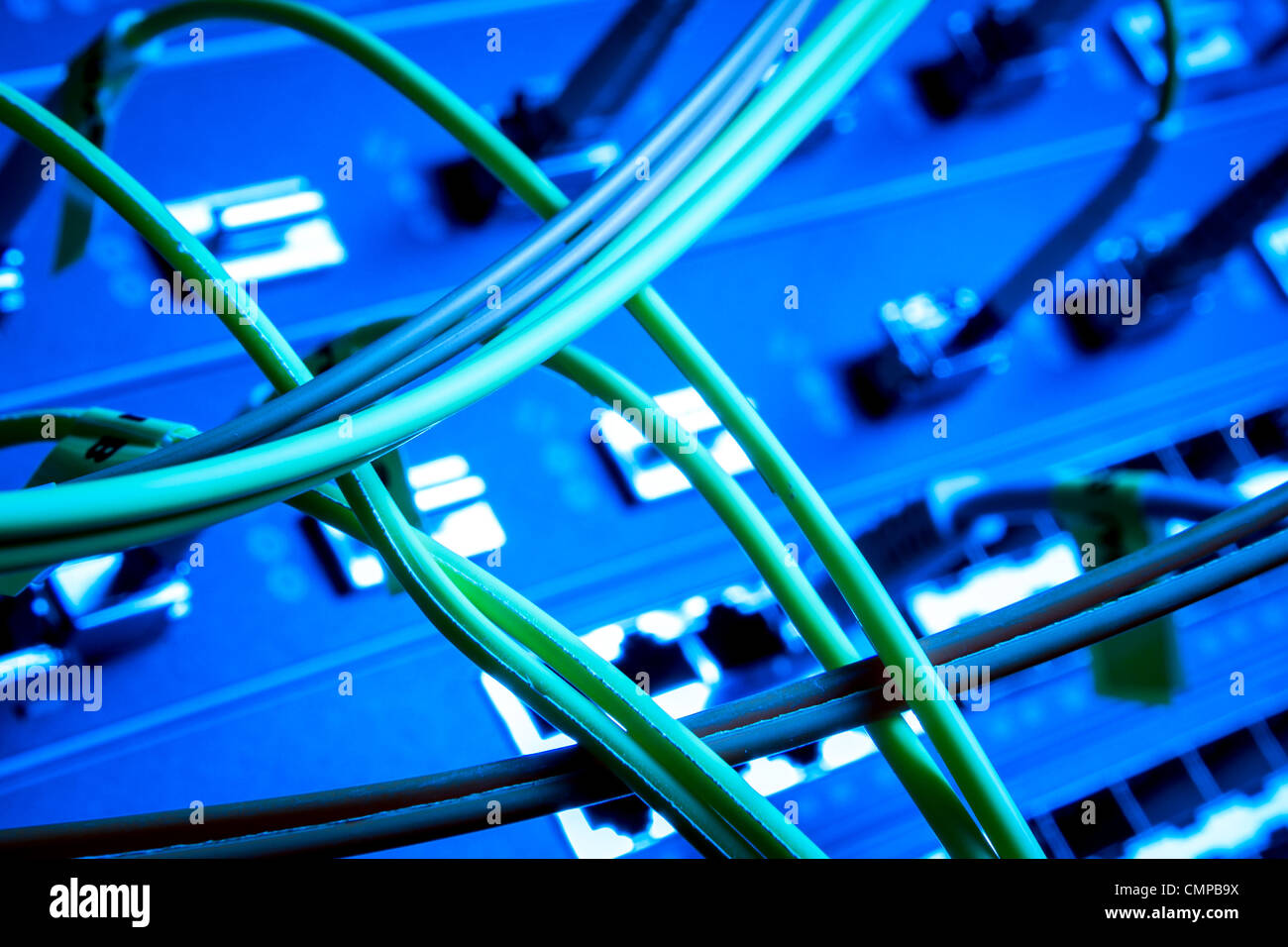 optic fiber cables connected to data center Stock Photo - Alamy