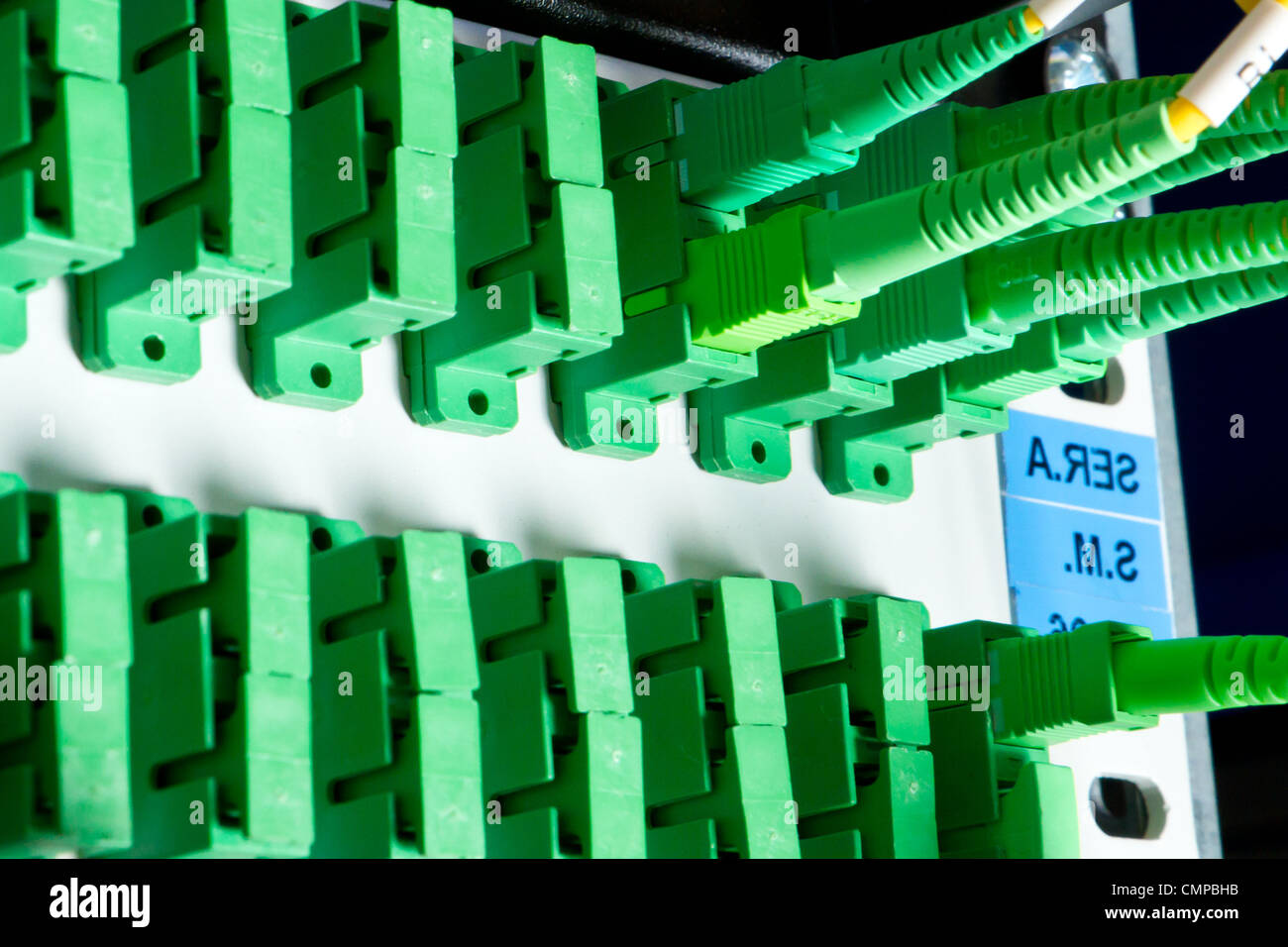 optic fiber hub as part of internet infrastructure Stock Photo - Alamy