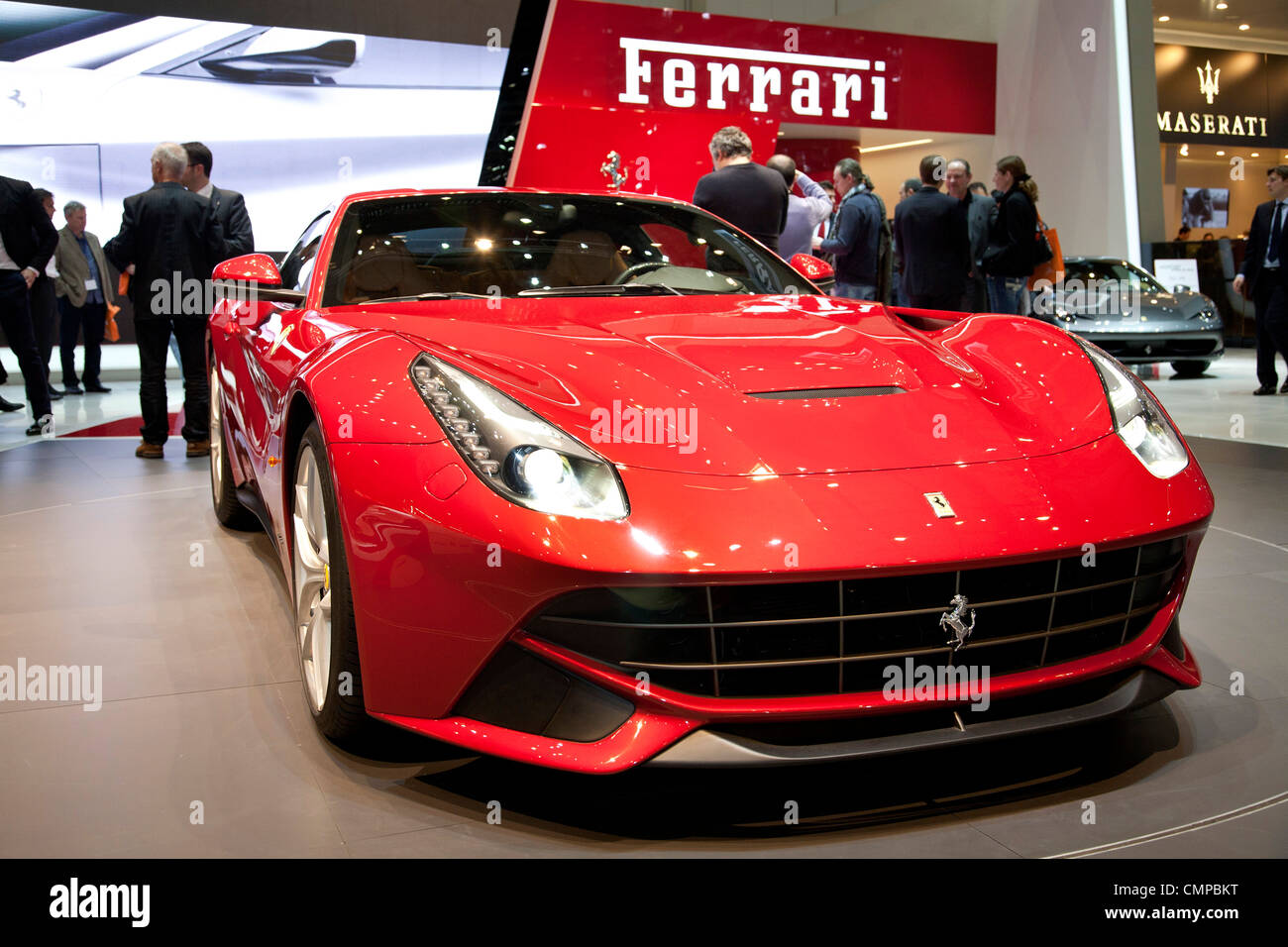 Ferrari F12 Berlinetta at the Geneva Motor Show 2012 Stock Photo - Alamy