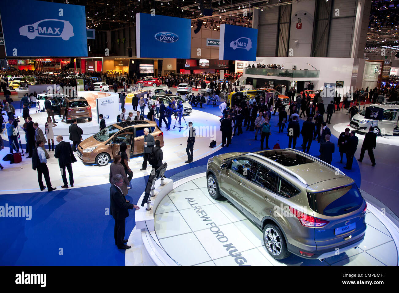 Geneva Palexpo exhibition hall Ford show stand Stock Photo - Alamy