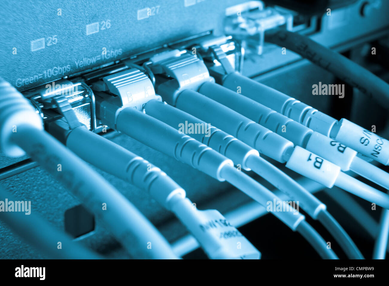 optic fiber hub as part of internet infrastructure Stock Photo - Alamy