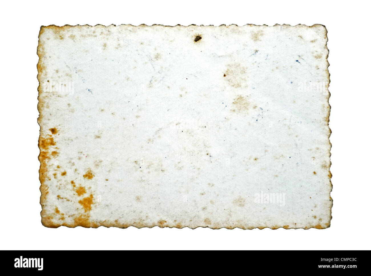 Reverse side of an empty old photo isolated on white Stock Photo - Alamy