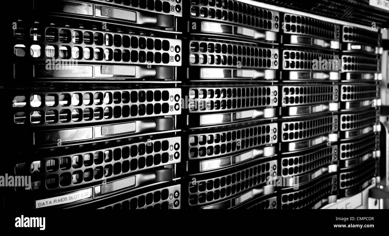 Data center with hard drives Stock Photo - Alamy