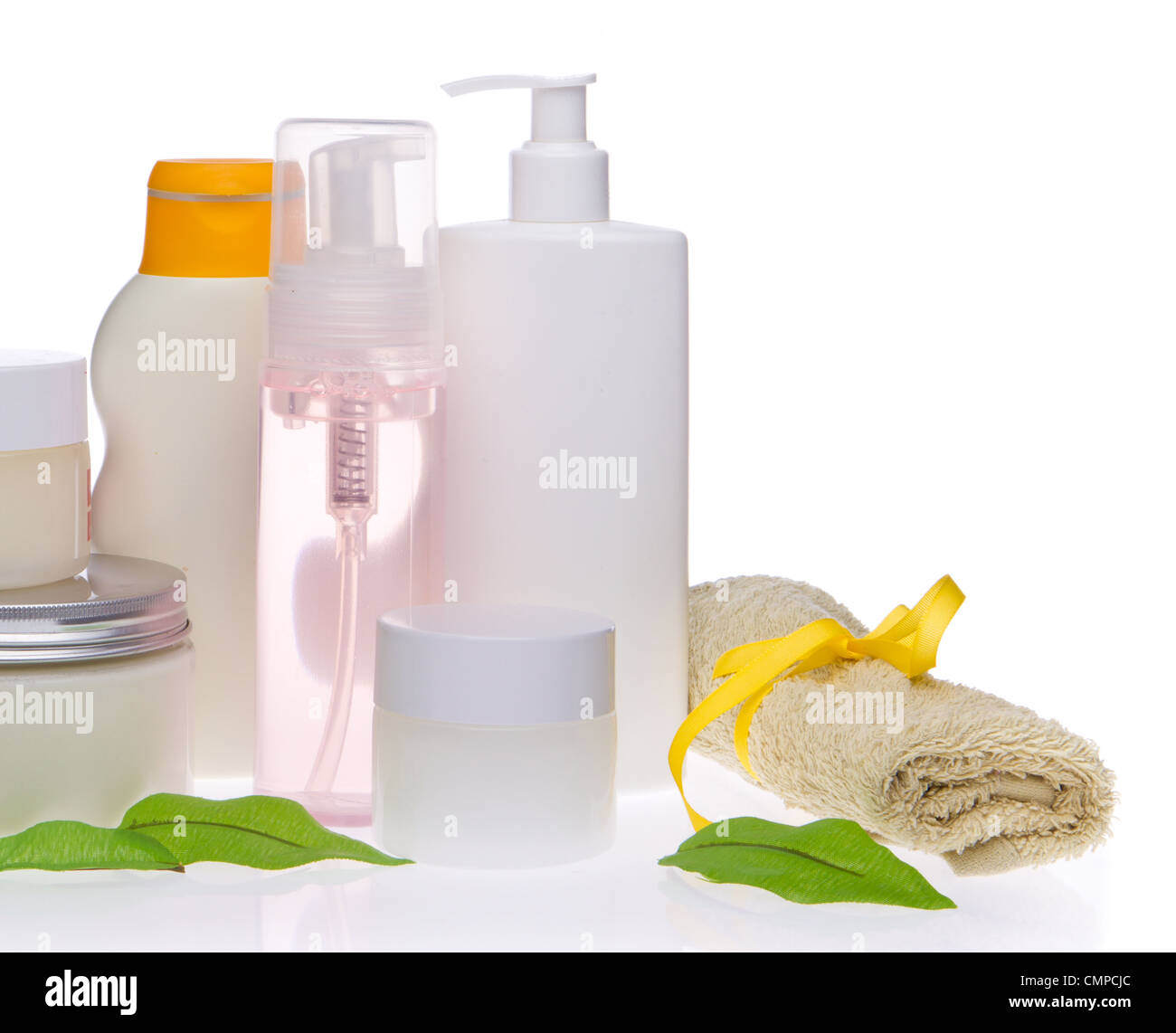 spa cosmetics isolated on white background Stock Photo - Alamy