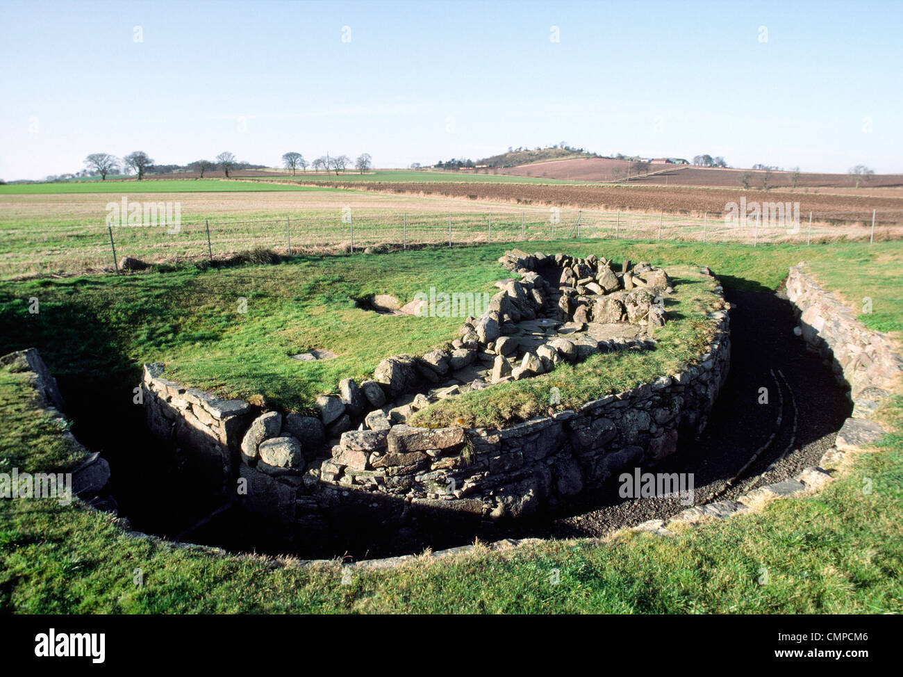 Ardestie Earth House. Excavated late Iron Age souterrain north of ...