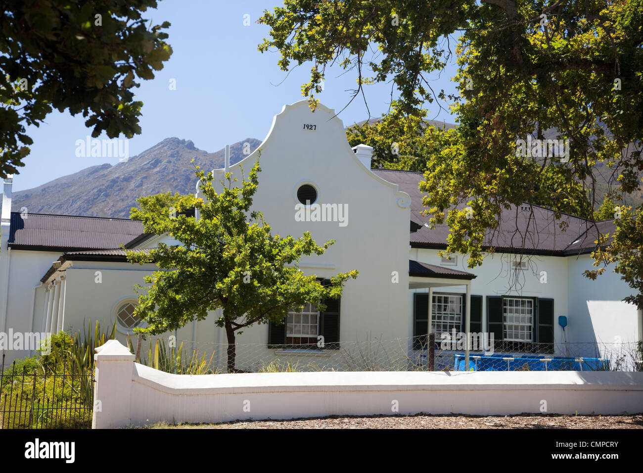 Dutch Style architecture in Franschhoek - Western Cape Stock Photo - Alamy