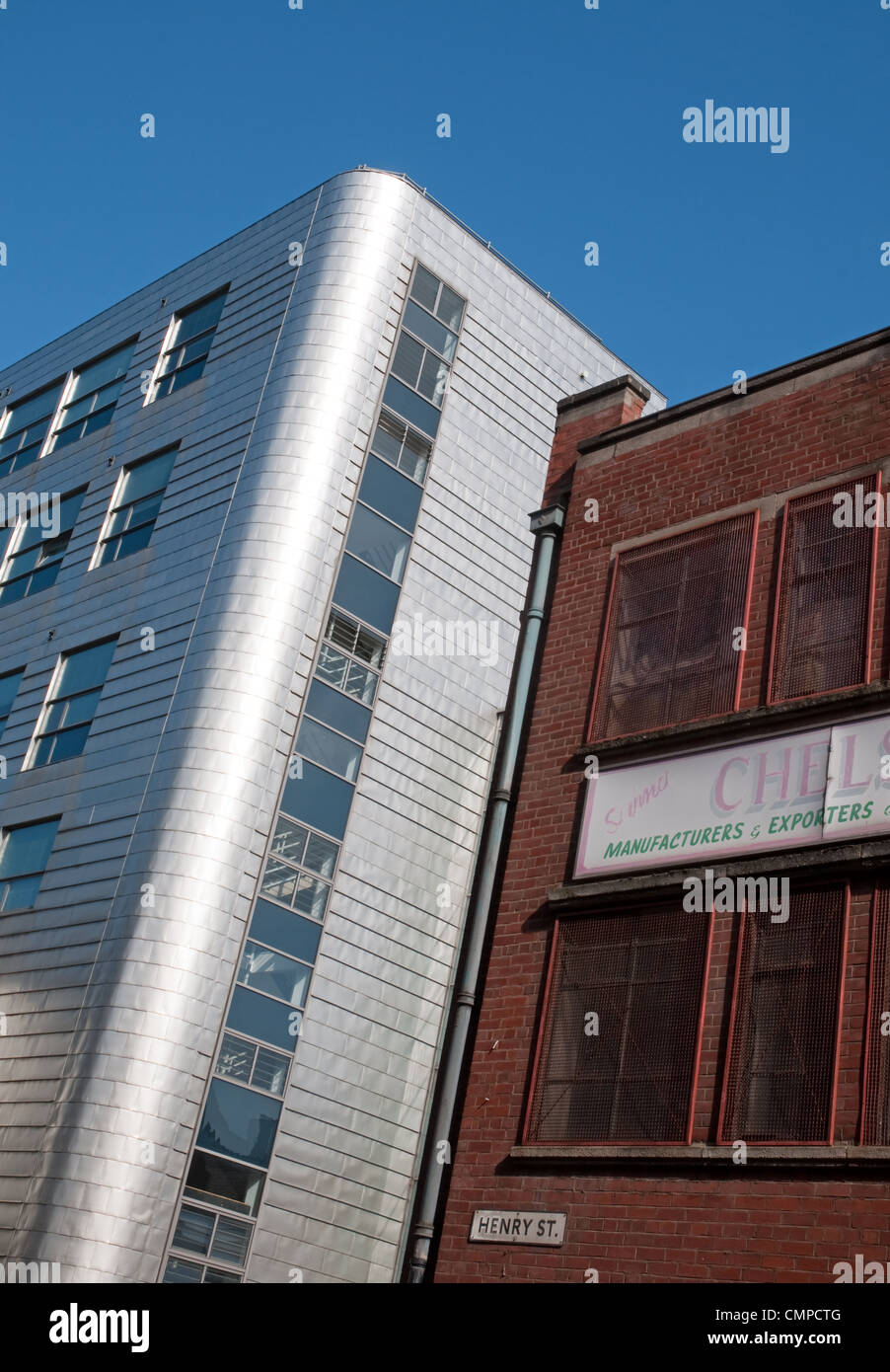 New and old buildings in the Ancoats district of Manchester, birthplace ...