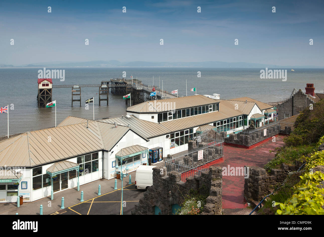UK, Wales, Swansea, Mumbles Pier, and Swansea Bay Stock Photo - Alamy