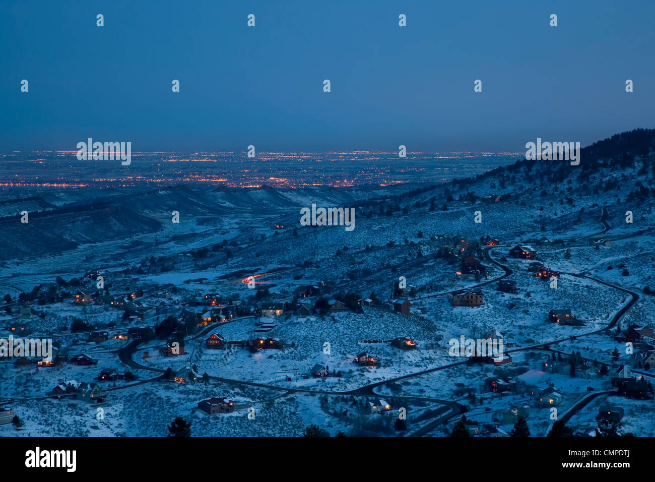 Colorado skyline at night hi-res stock photography and images - Alamy
