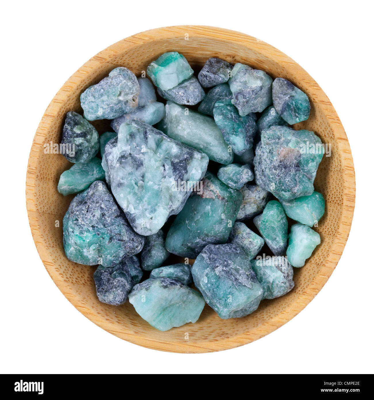 raw emerald gemstones (mineral beryl) with inclusions mined in Brazil ...