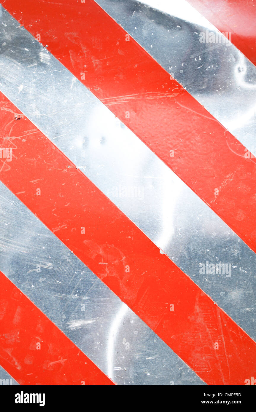 Grunge silver warning background with red stripes Stock Photo - Alamy