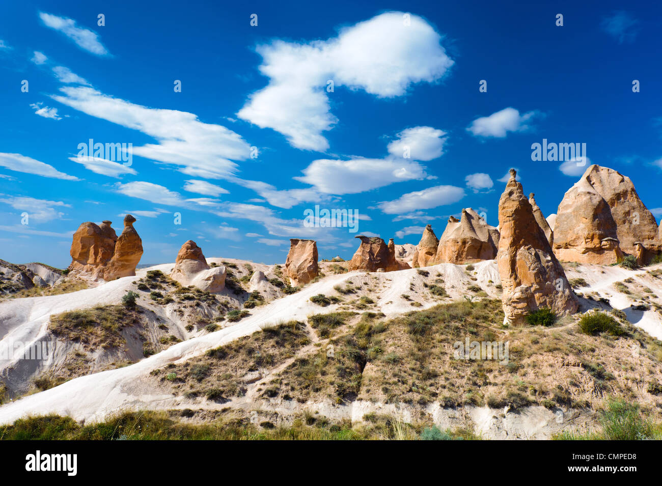 Sandstone rock similar to camel in the Cappadocia, Turkey Stock Photo ...