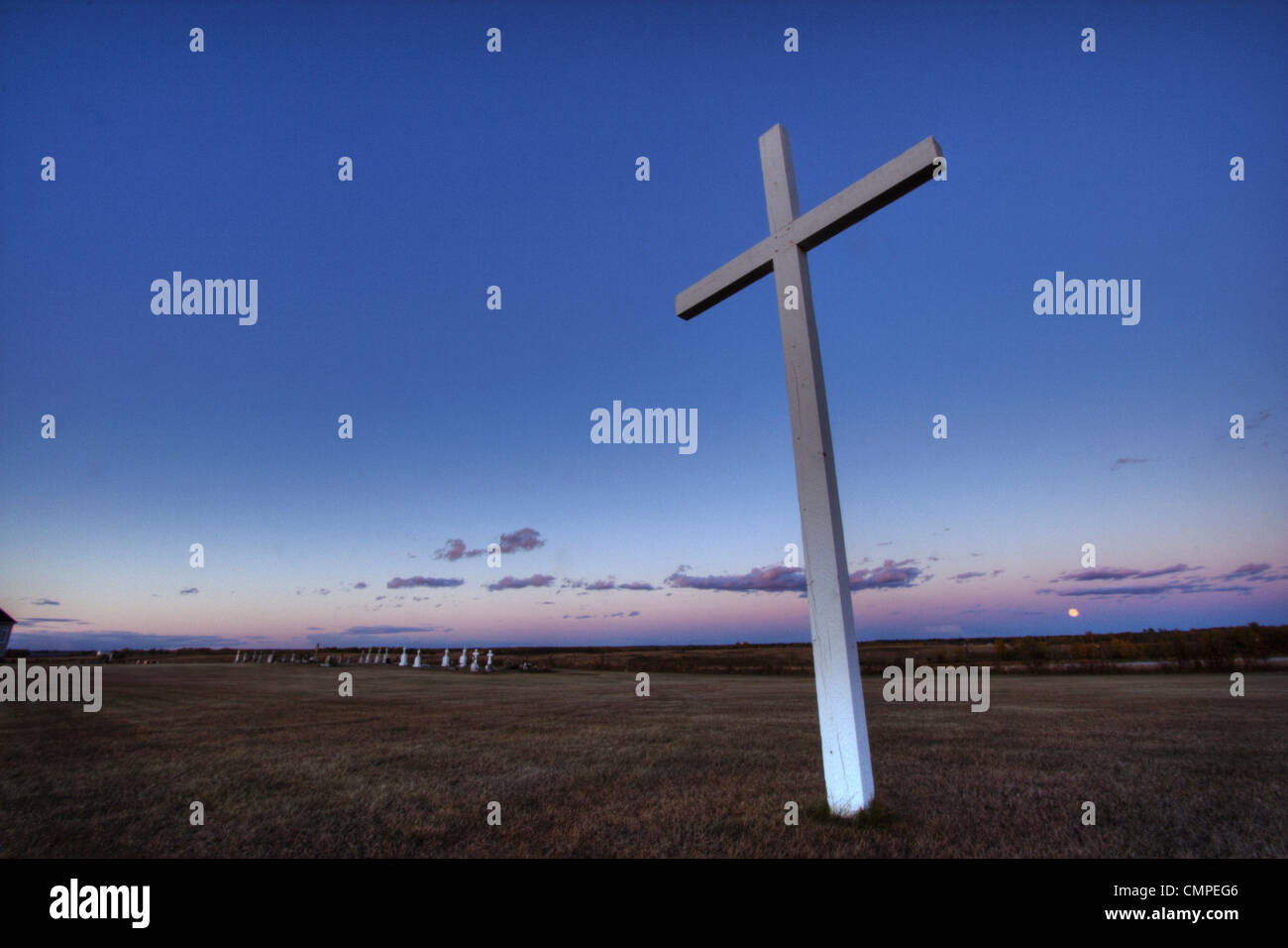 Cross cemetery night hi-res stock photography and images - Alamy