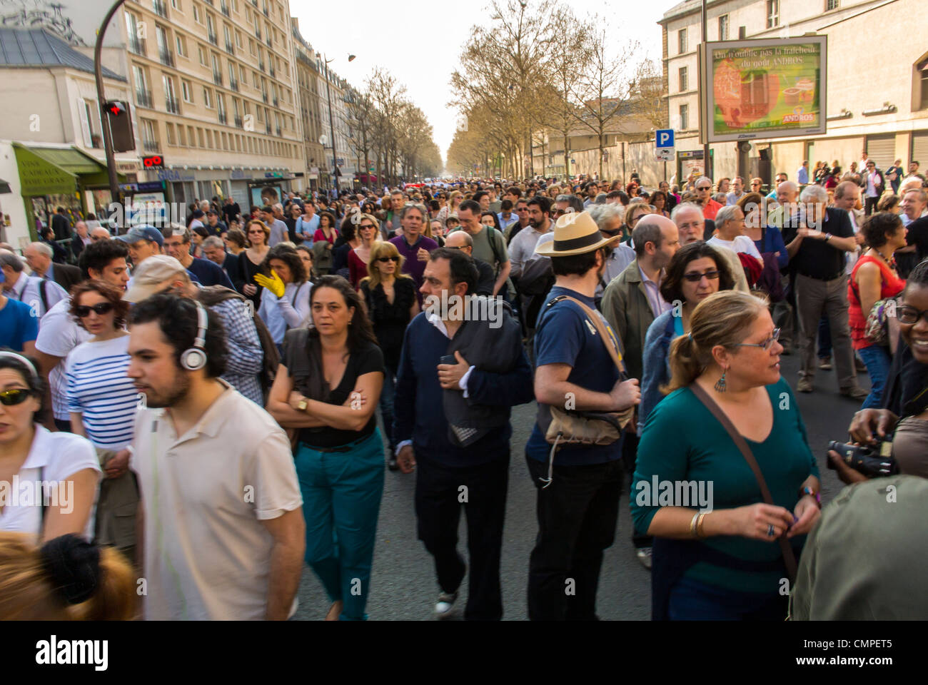 Paris, Huge Sad Crowd, Rally Protesting Against Racism and Anti ...