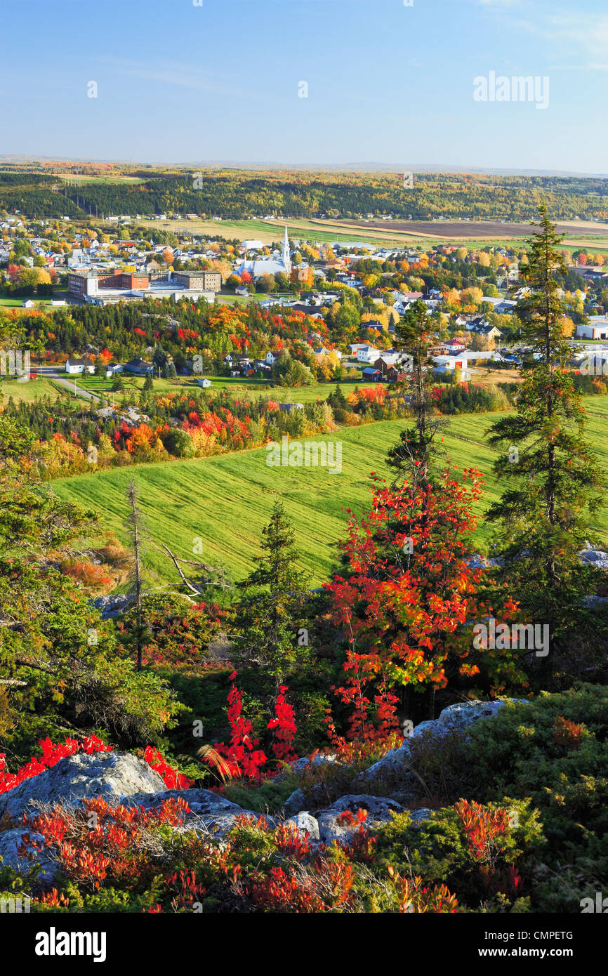 View of Village, Saint-Pascal, Bas-Saint-Laurent Region, Quebec Stock ...