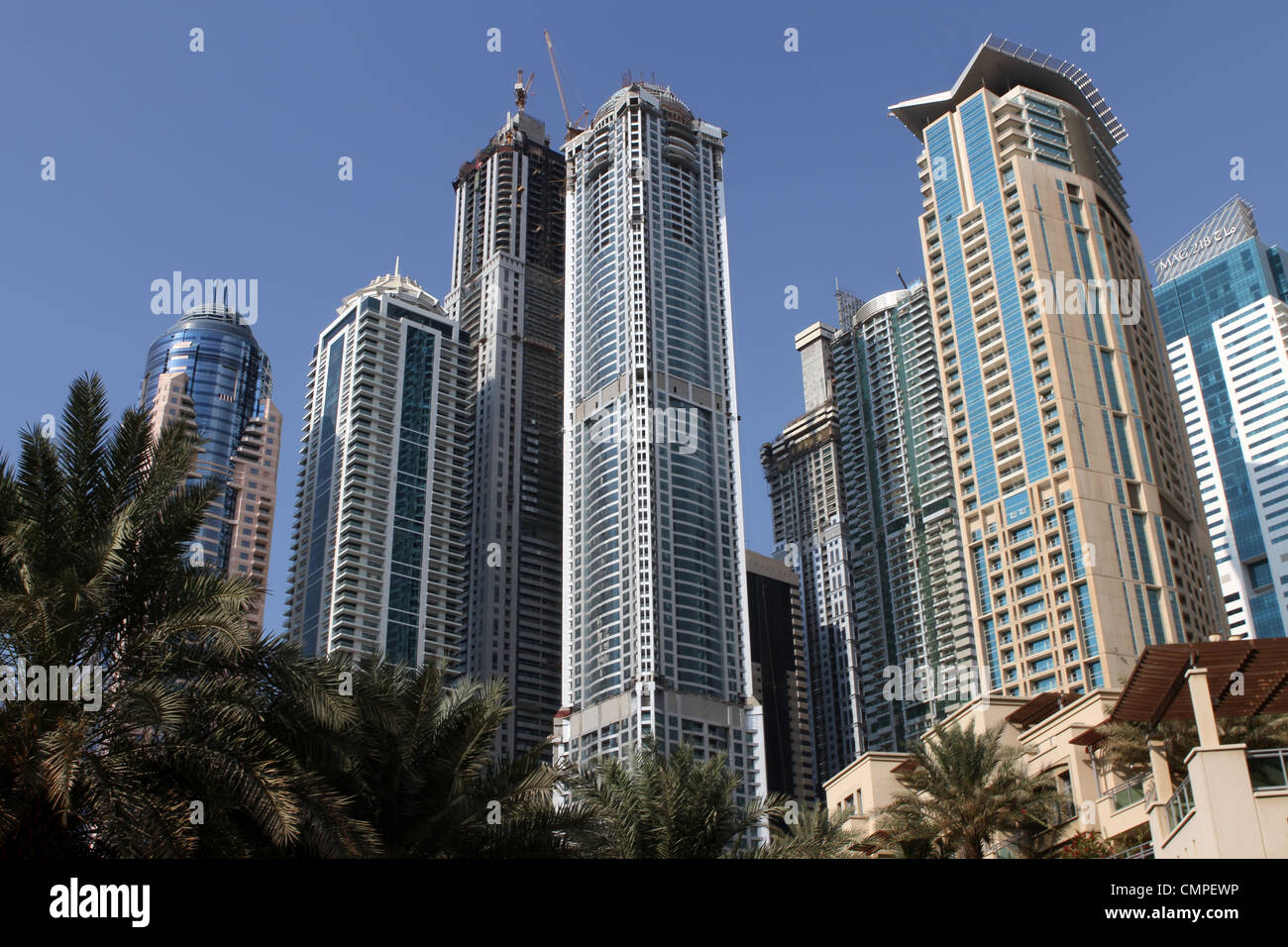 Buildings in Dubai Marina Stock Photo - Alamy